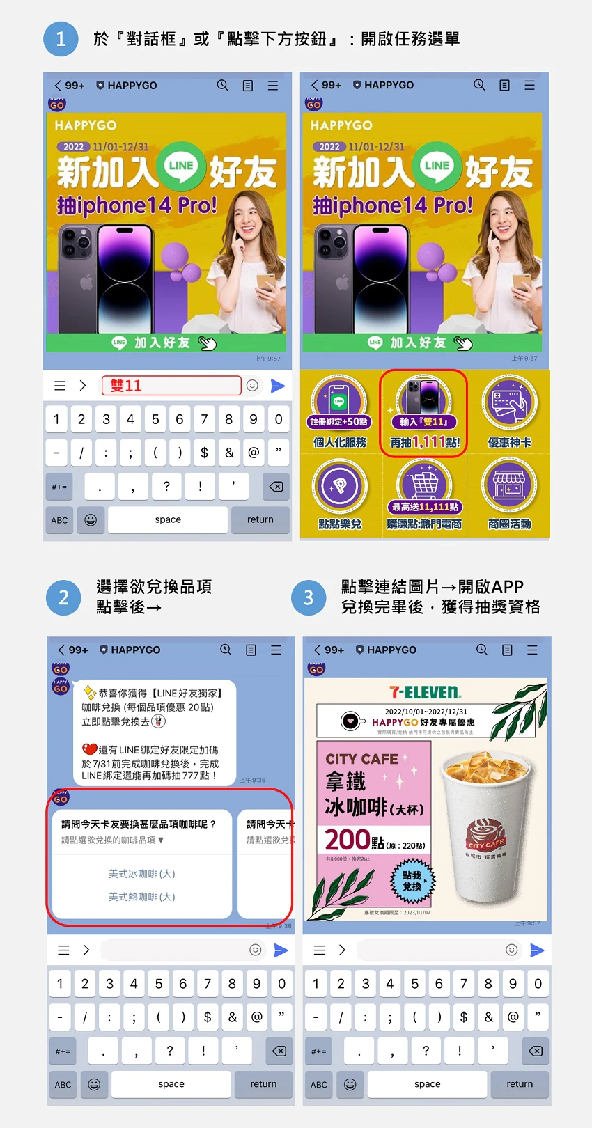 加入LINE好友綁定贈50點，再抽iphone14 Pro!_卡友好康_HAPPYGO_快樂購